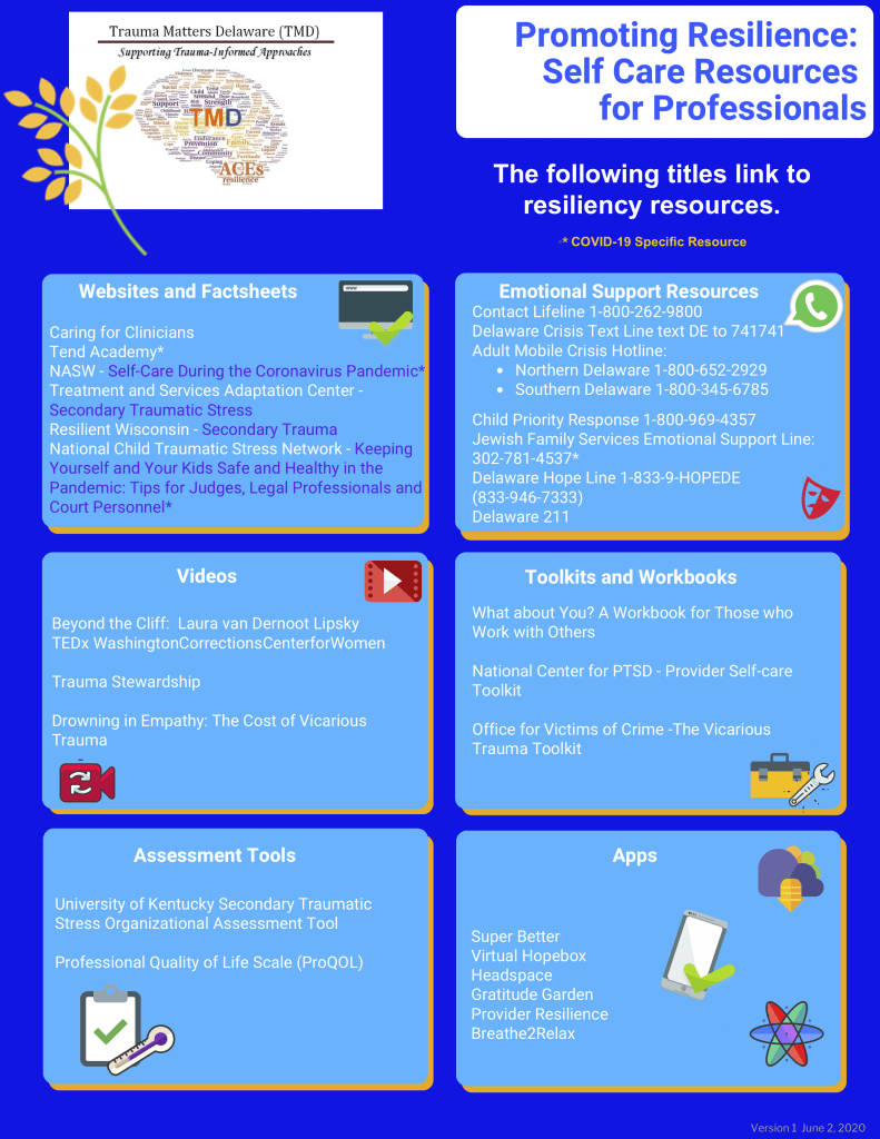 Promoting Resilience: Self Care Resources for Professionals - Trauma ...