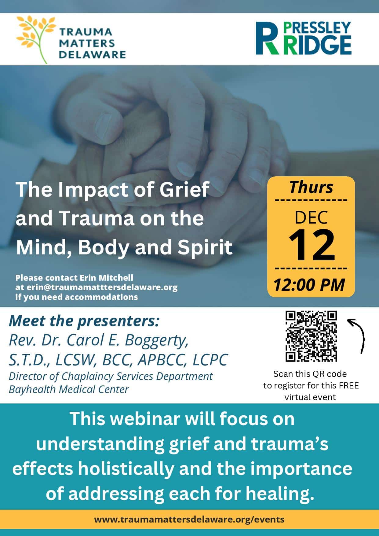 The Impact of Grief and Trauma on the Mind, Body and Spirit - Trauma ...